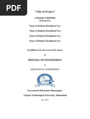 Mechanical Engineering Projects Pdf