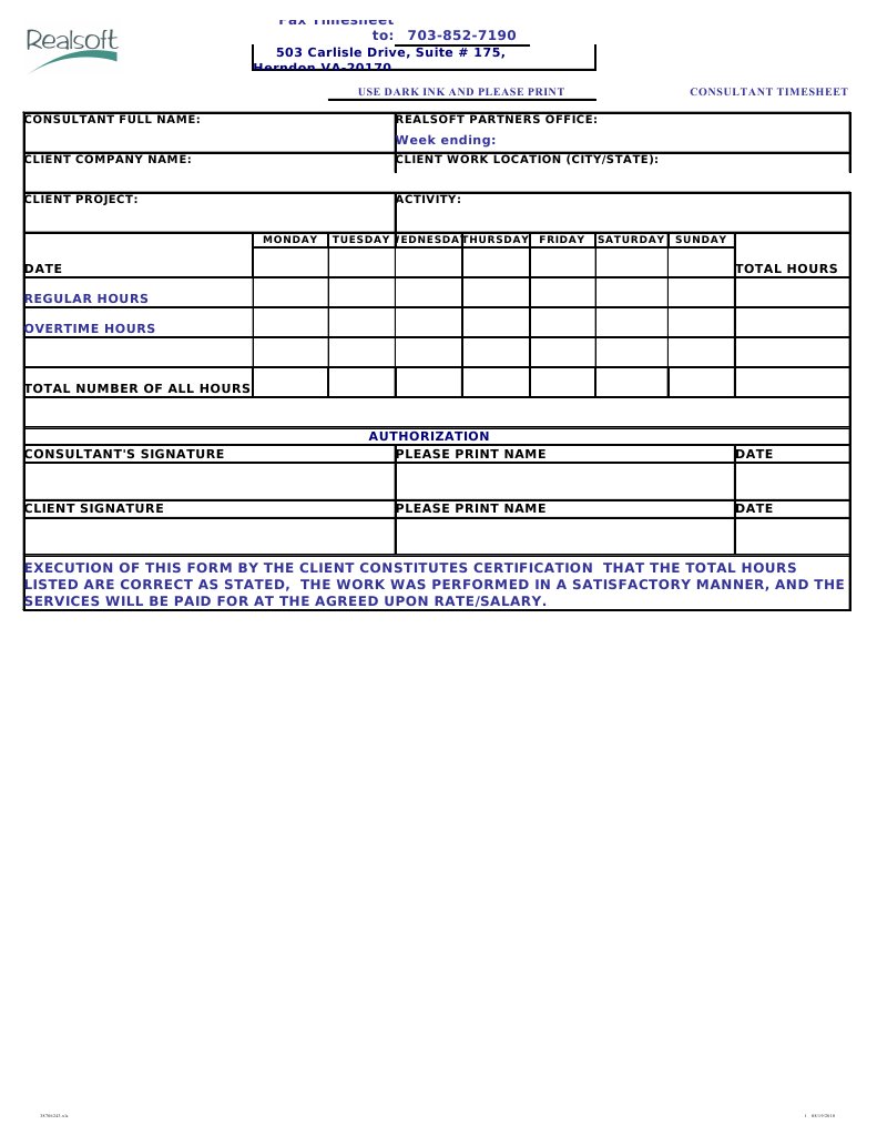 Consultant Timesheet Submission Form | PDF | Law