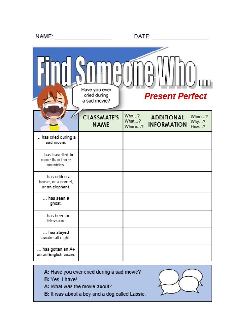 Find Someone Who | PDF