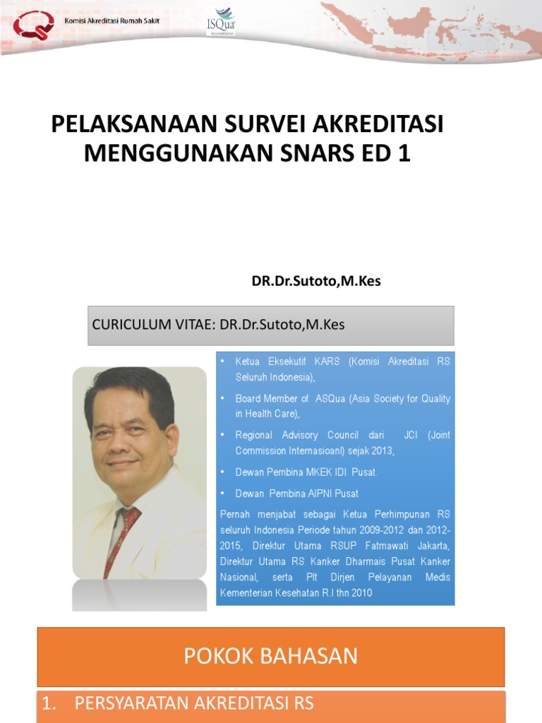 Pelaksanaan Survei Akreditasi Menggunakan Snars Ed 1 | PDF