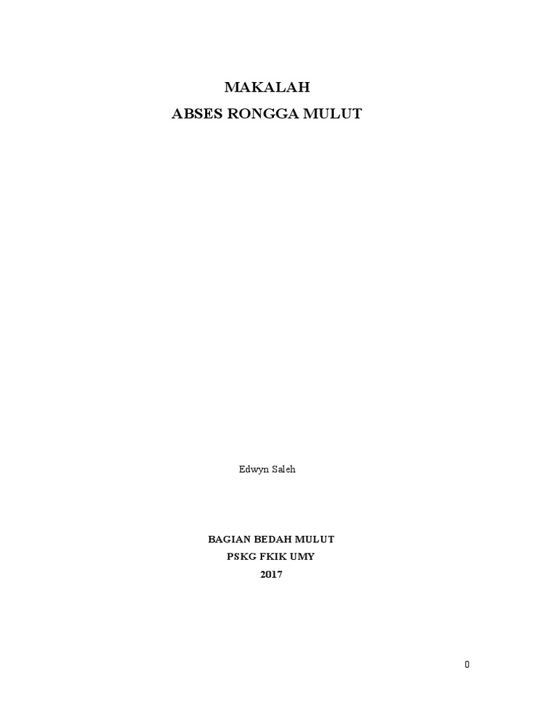 Abses Rongga Mulut | PDF