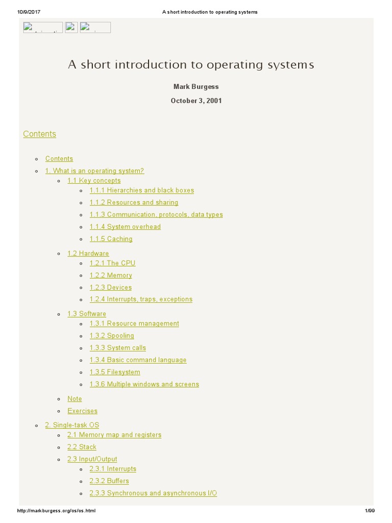 A Short Introduction To Operating Systems | PDF | Berkeley Software Distribution | Operating System