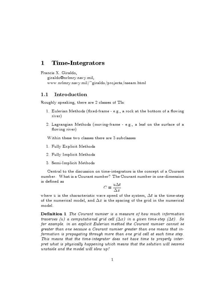 Courant Number PDF | PDF | Lagrangian Mechanics | Differential Equations