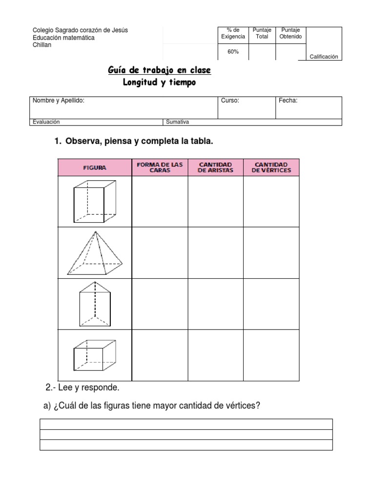 Guia de Trabajo en Clase 2 (Figuras 2d y 3d) | PDF
