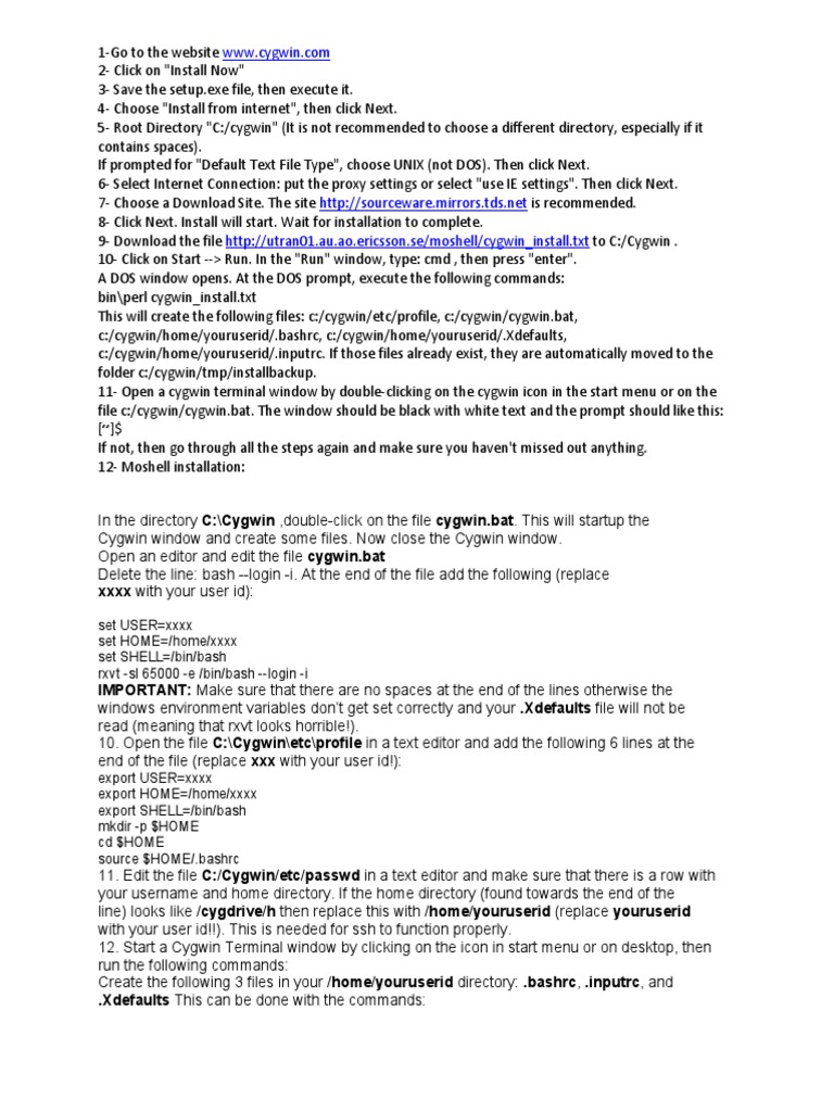 Moshell Installation Guide | PDF | Command Line Interface | Operating ... Moshell Installation Guide | PDF | Command Line Interface | Operating ...