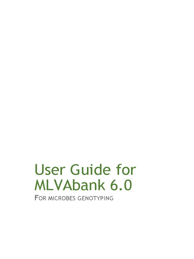 User Guide - MLVA Bank | PDF | Comma Separated Values | Databases