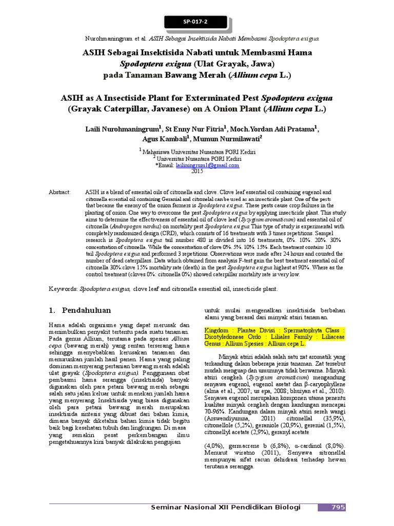 Alium Cepa 1 | PDF | Clove | Nature