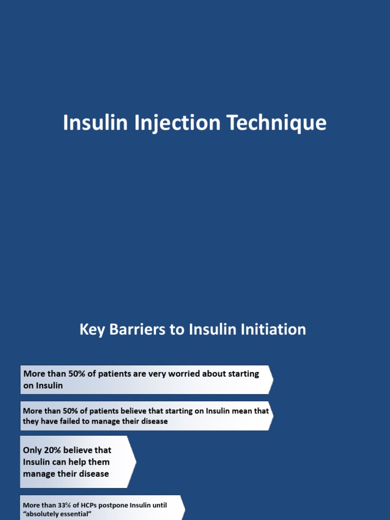 Insulin Injection Technique | PDF | Injection (Medicine) | Disorders Of ...