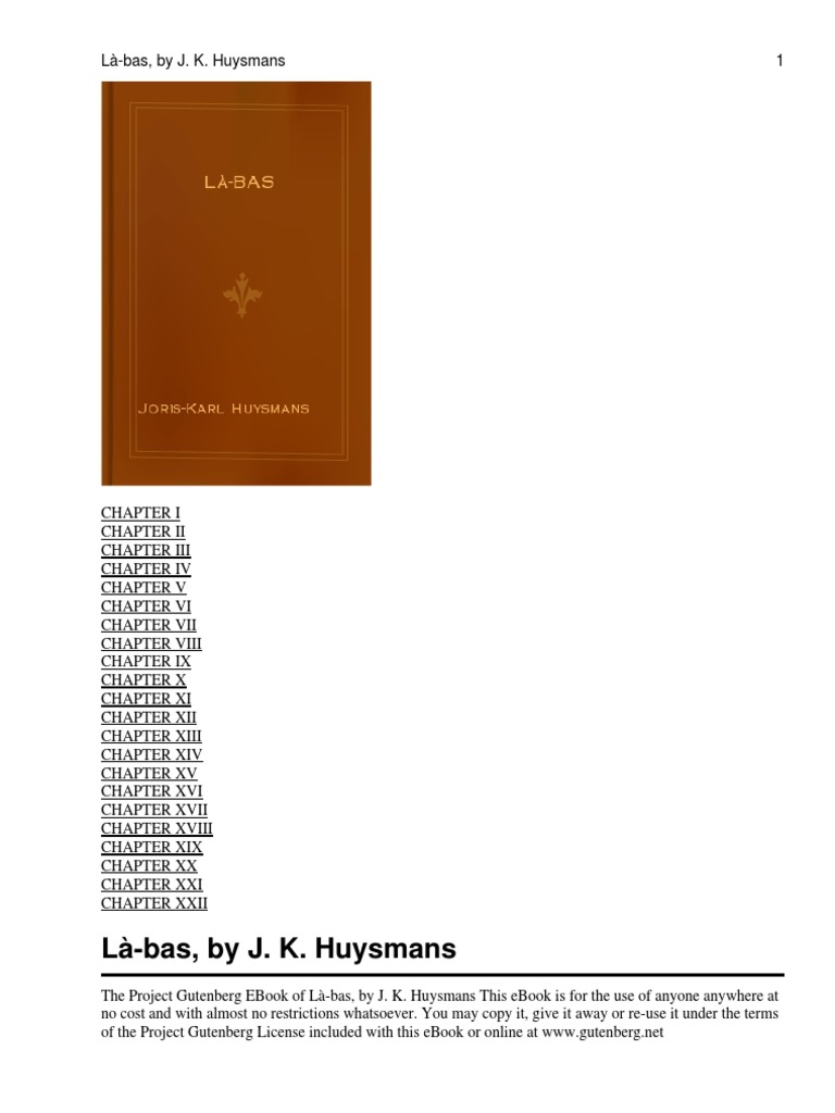 Joris-Karl Huysmans La-Bas PDF | PDF | Project Gutenberg | Jesus