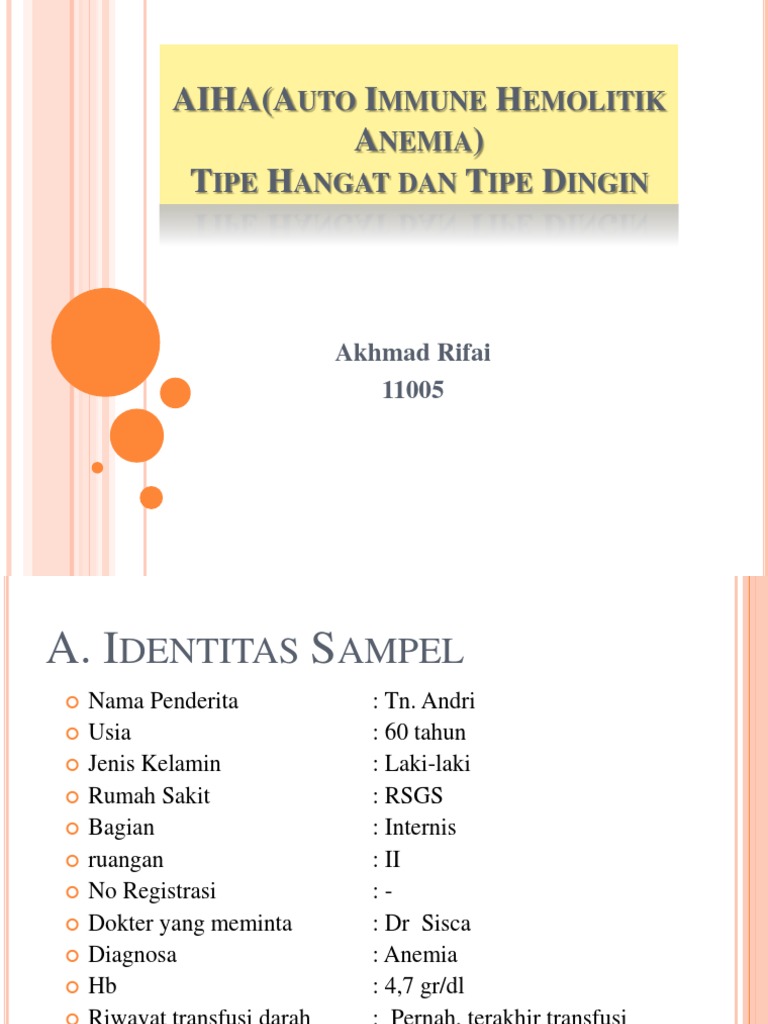 AIHA Diagnosis and Treatment Plan | PDF