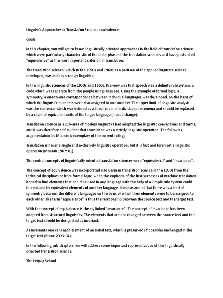 Linguistic Approaches | PDF | Translations | Linguistics