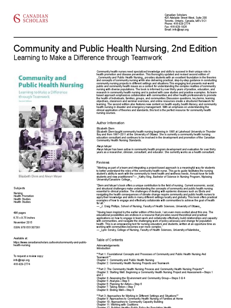 Community and Public Health Nursing, 2nd Edition | PDF | Nursing ...