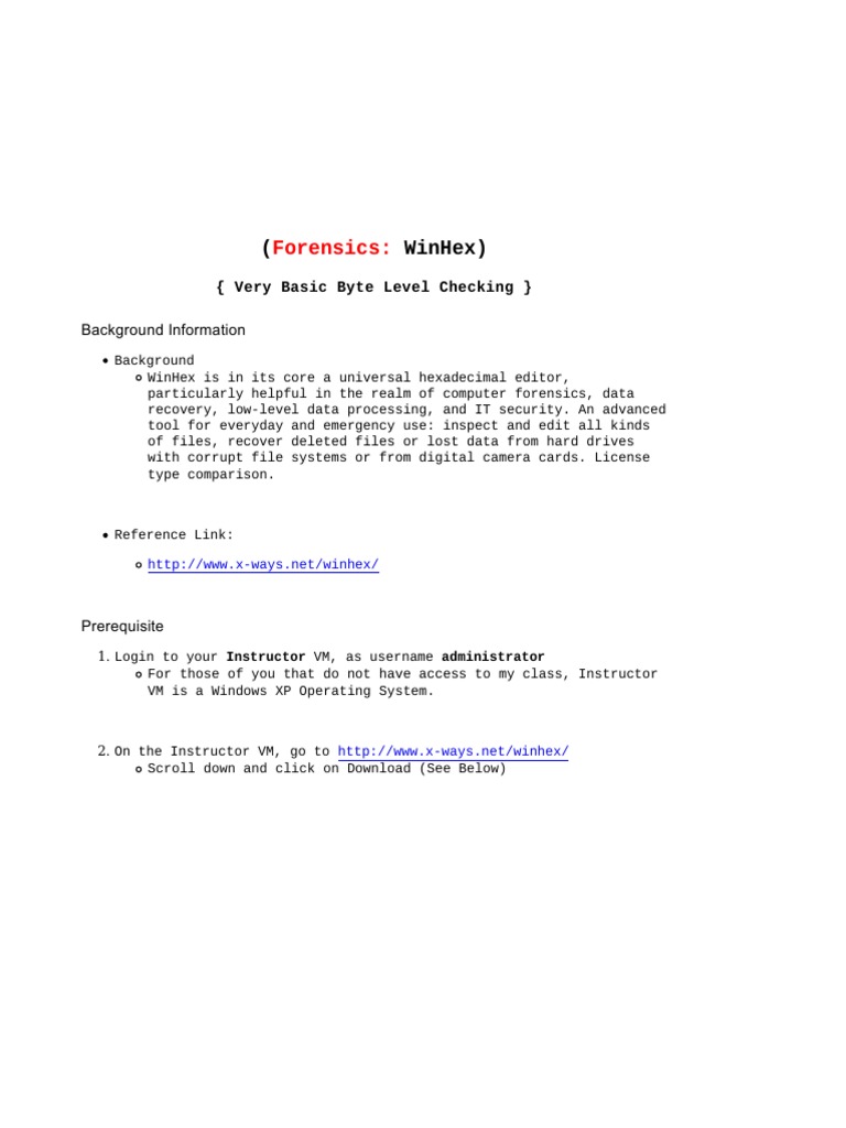 (Winhex) : Forensics | PDF | Computer Forensics | Computer File