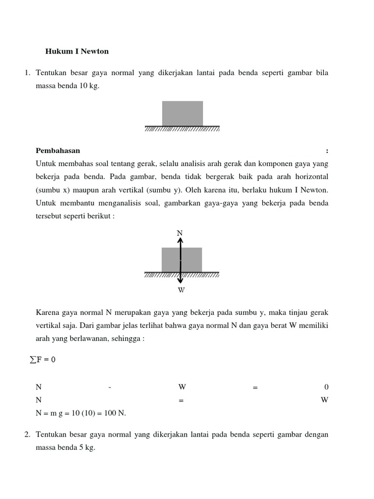 Soal dan Pembahasan Hukum Newton | PDF | Metode & Bahan Ajar