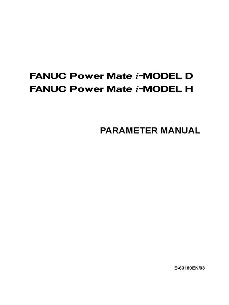 63180en Power Mate I Mod D - H Parametro | PDF | Parameter (Computer Programming) | Input/Output