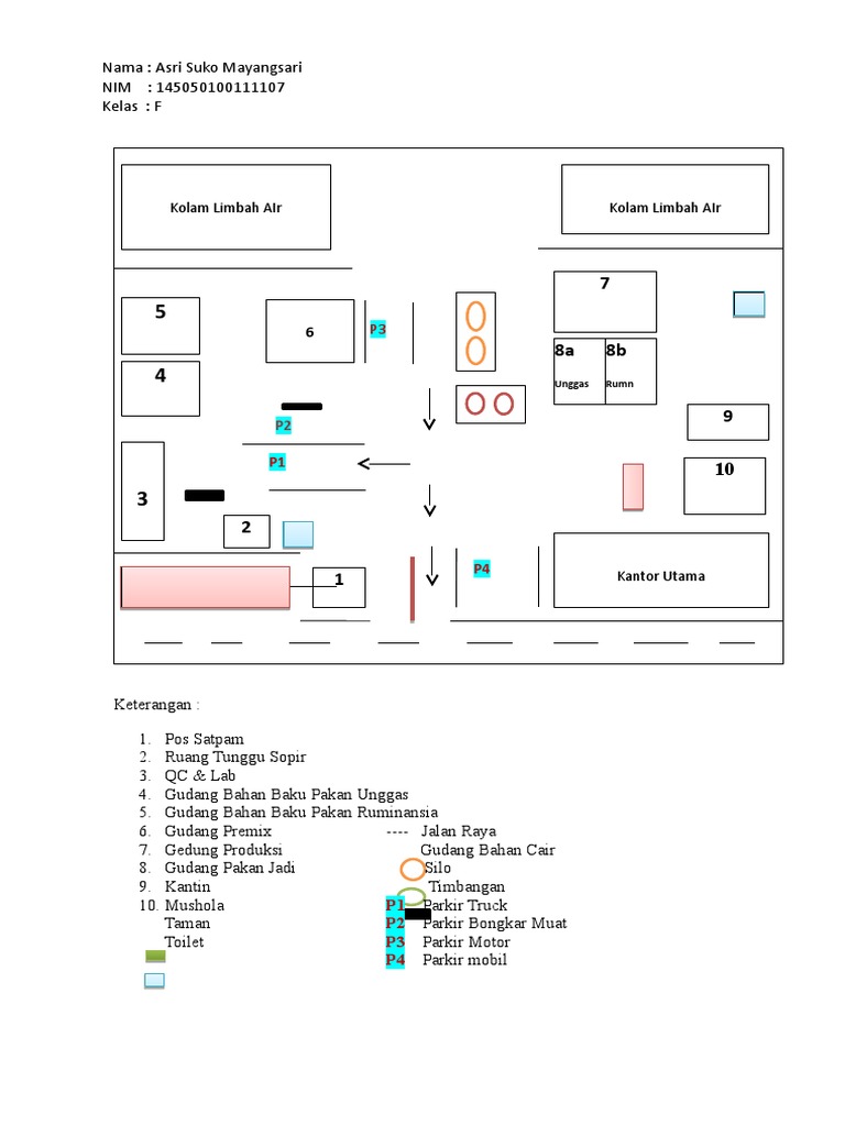 Denah Layout Pabrik Pakan Ternak | PDF
