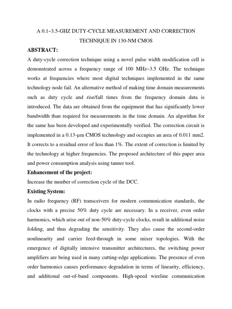 Abstract | PDF | Cmos | Electrical Engineering