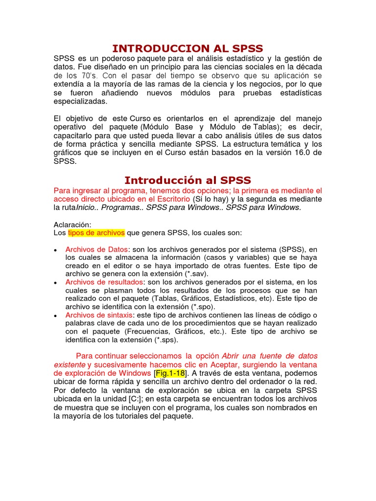 Introduccion Al Spss | PDF | Spss | Archivo de computadora