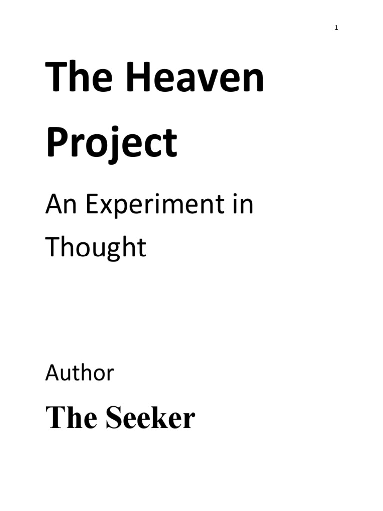 The Heaven Project: An Experiment in Thought | PDF | Heaven | Time