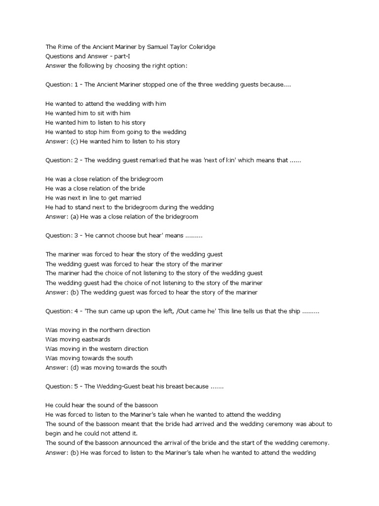 The Rime of the Ancient Mariner | Poetry | Fiction & Literature