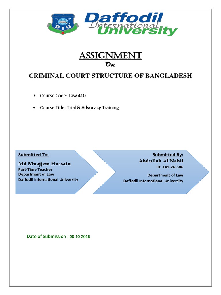 Criminal Court Structure in Bangladesh | PDF | Finance & Money Management