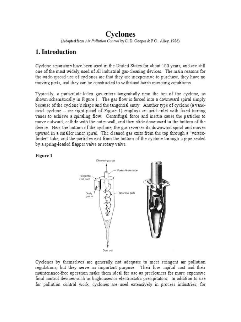 A2 Cyclone Theory PDF | PDF | Gases | Chemical Engineering