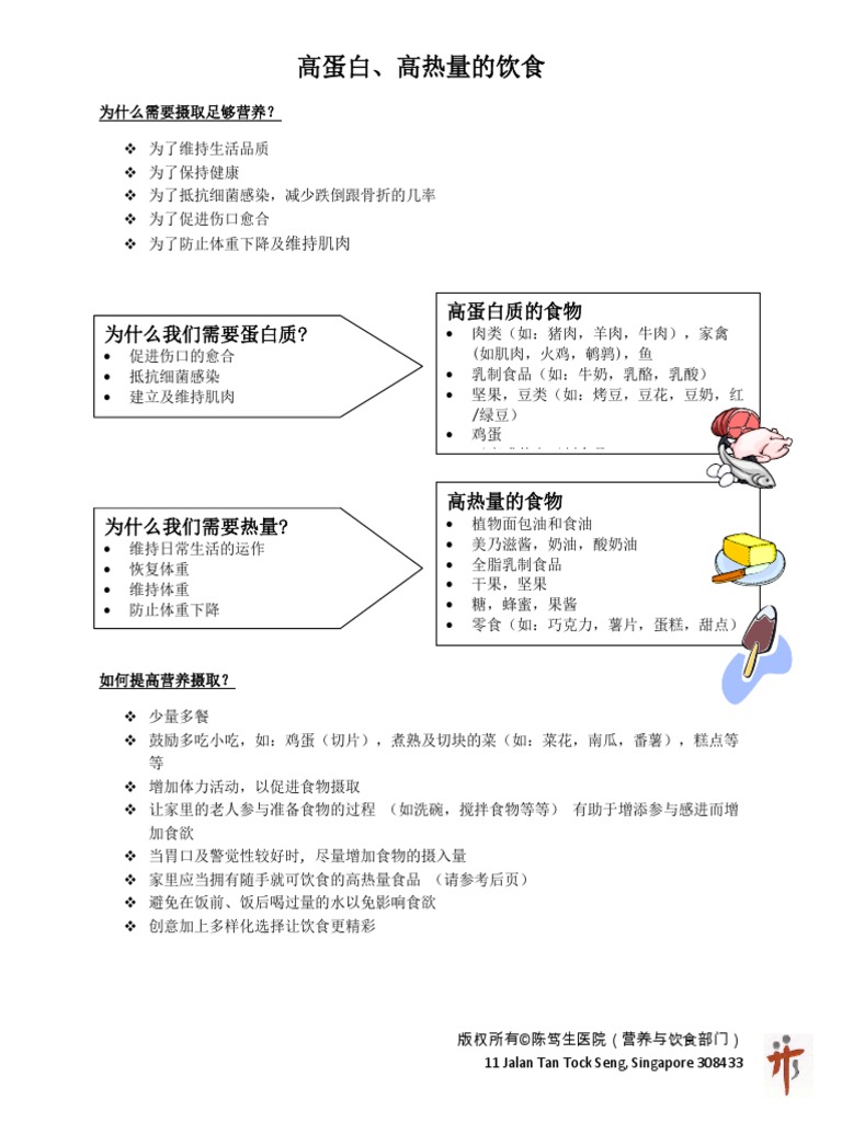 High Energy High Protein Diet (Mandarin) | PDF