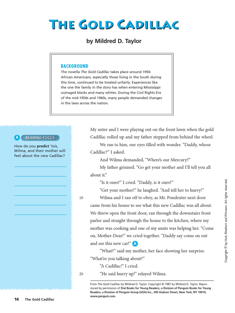 Gold Cadillac - Text PDF | PDF