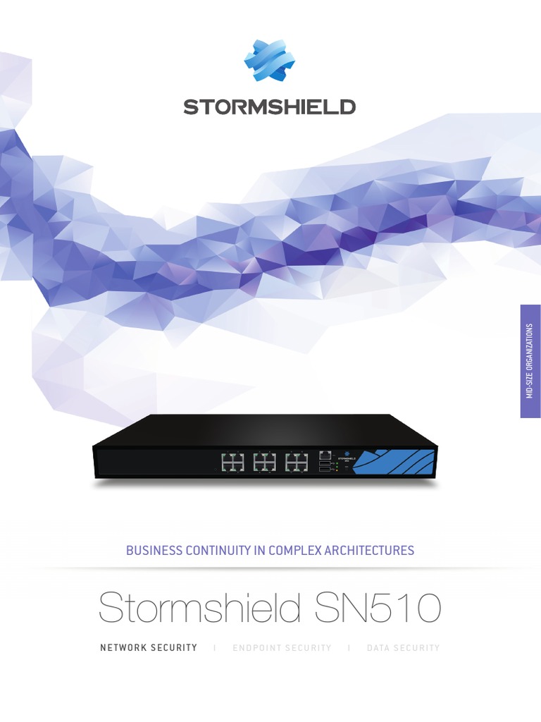 Stormshield SN510: Business Continuity in Complex Architectures | PDF ...