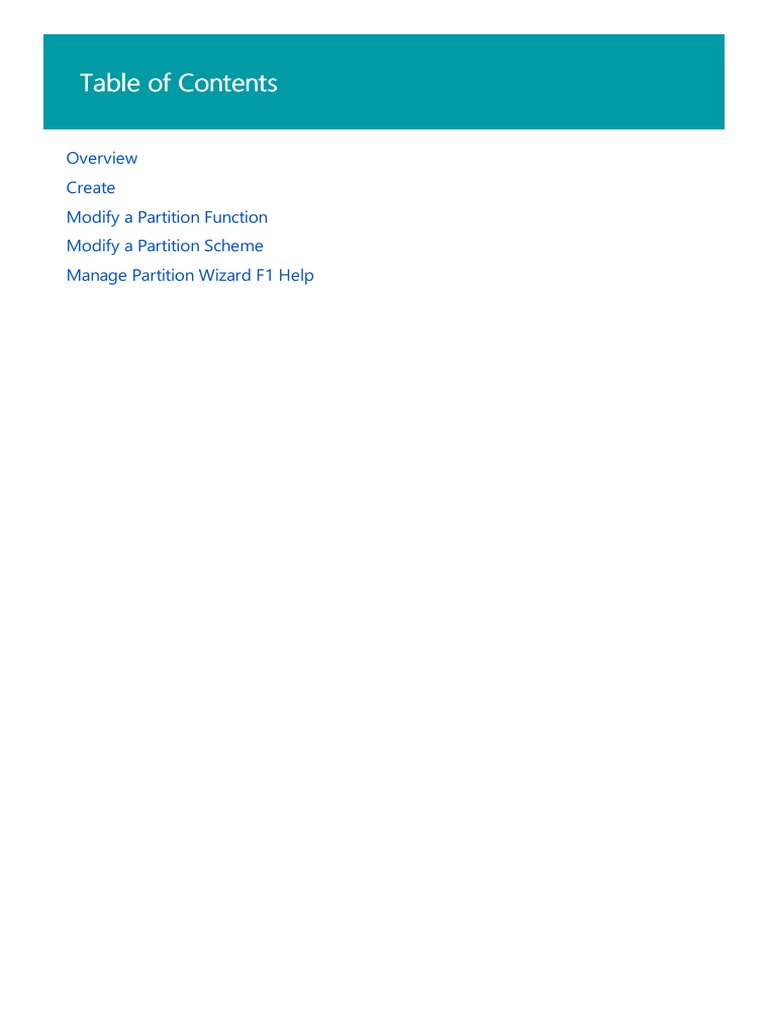 Partitioned Tables and Indexes | PDF | Database Index | Microsoft Sql ... Partitioned Tables and Indexes | PDF | Database Index | Microsoft Sql ...