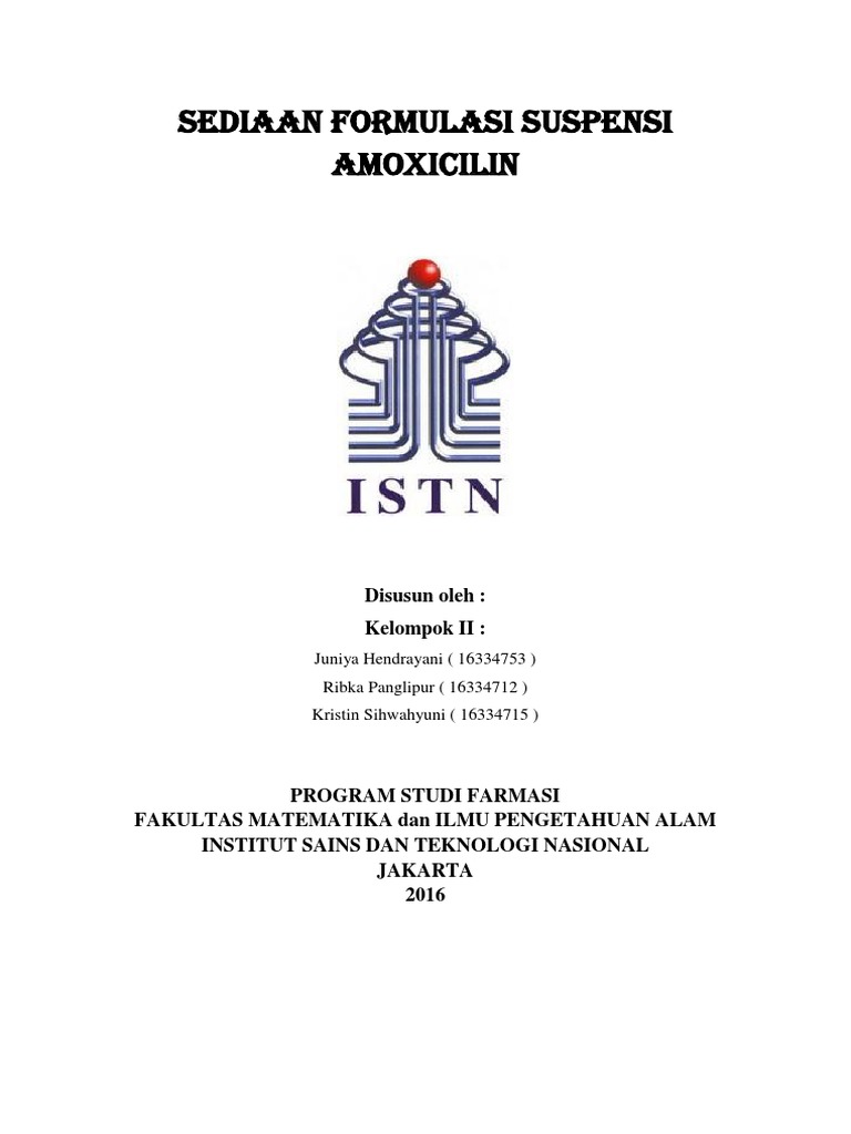 Sediaan Formulasi Suspensi Amoxicilin | PDF