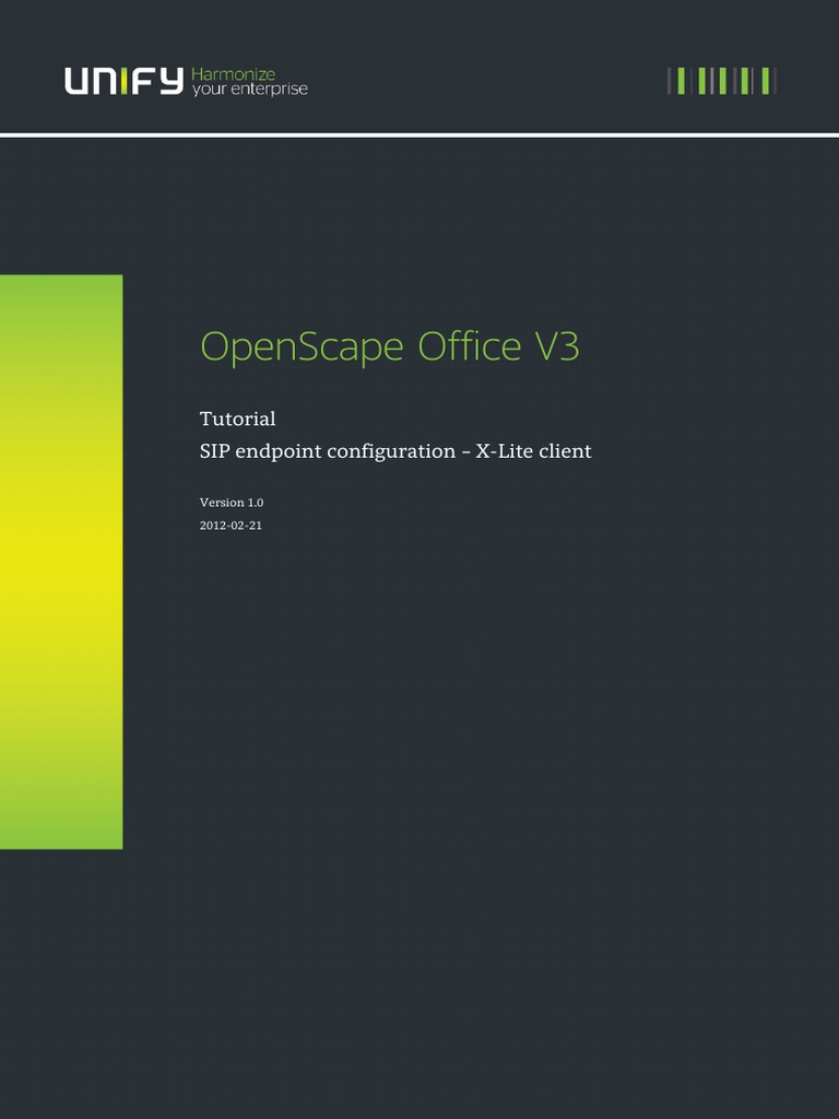 Configure X-Lite SIP Client for OpenScape Office | PDF | Session Initiation Protocol | Voicemail