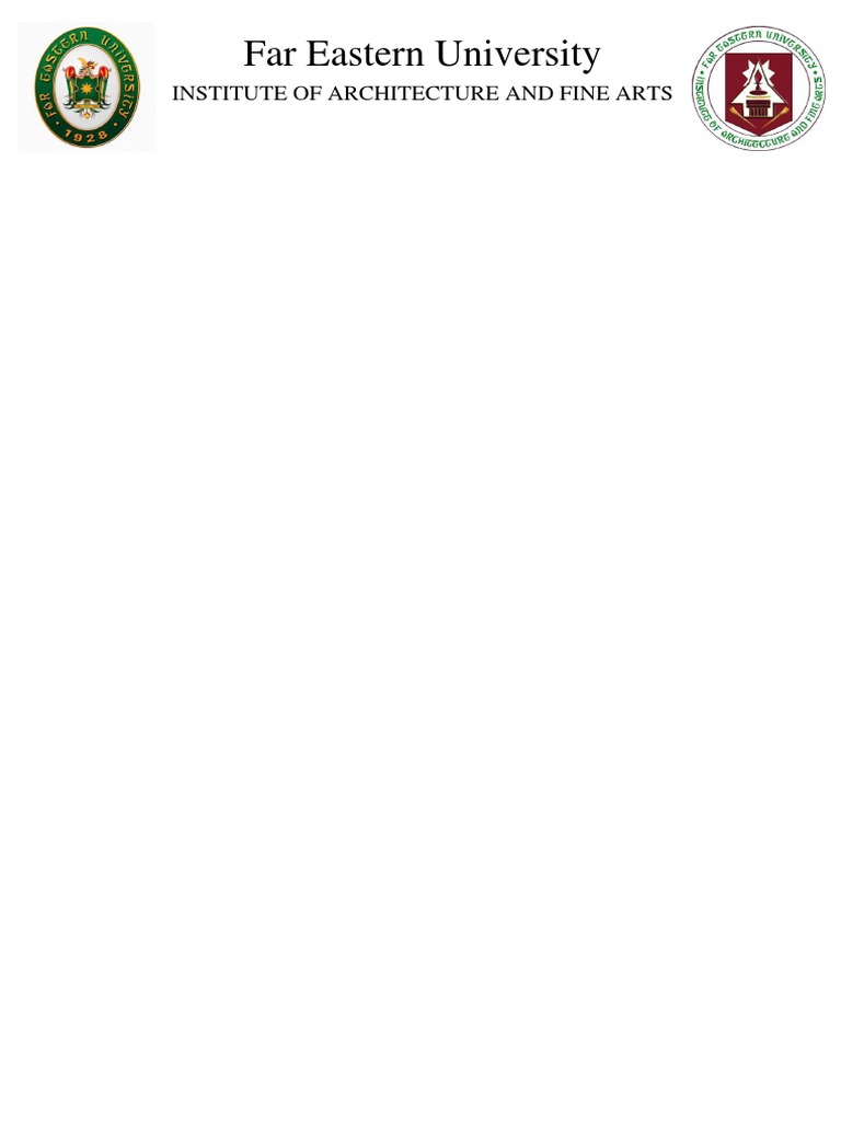 Far Eastern University: Institute of Architecture and Fine Arts | PDF