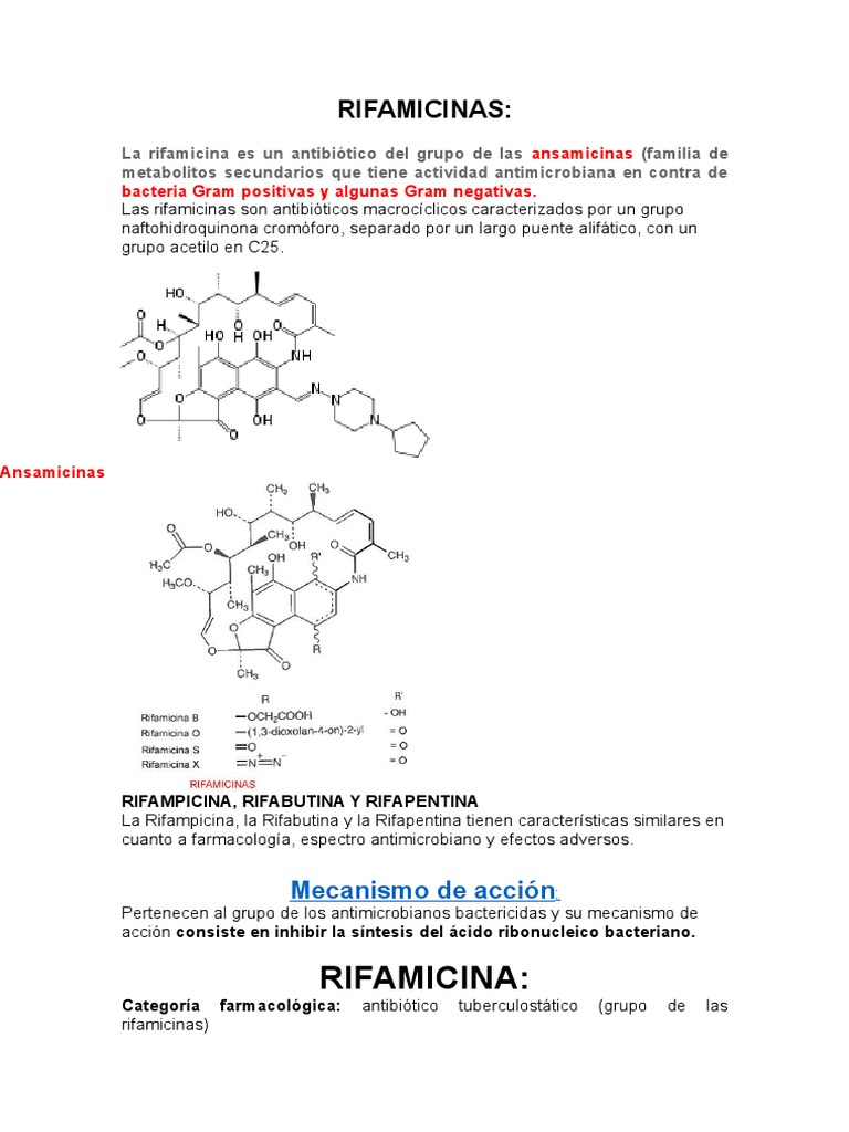 RIFAMICINA | Antibióticos | Penicilina