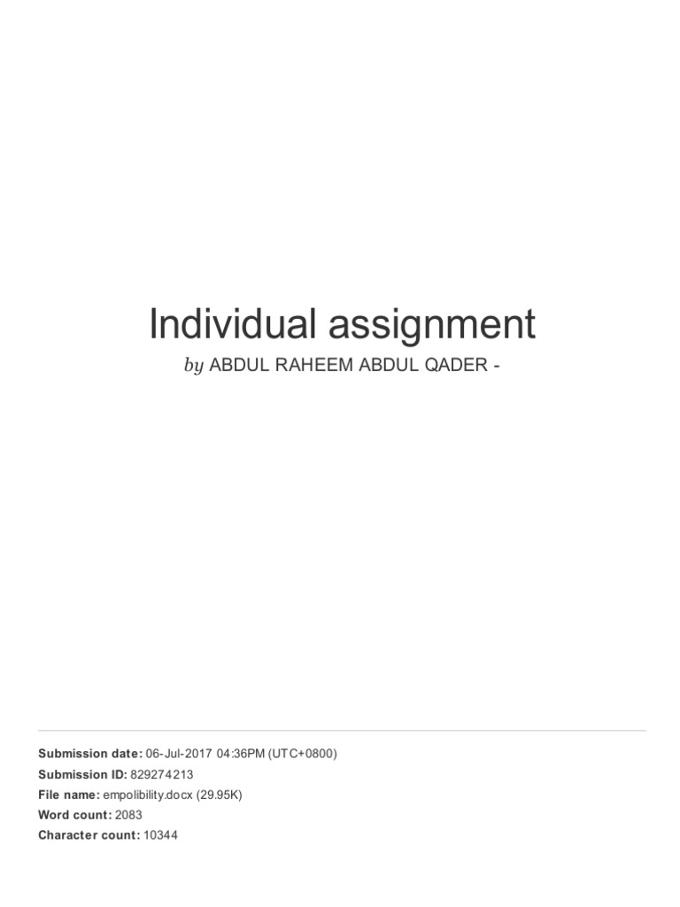 Individual Assignment on Employability | PDF