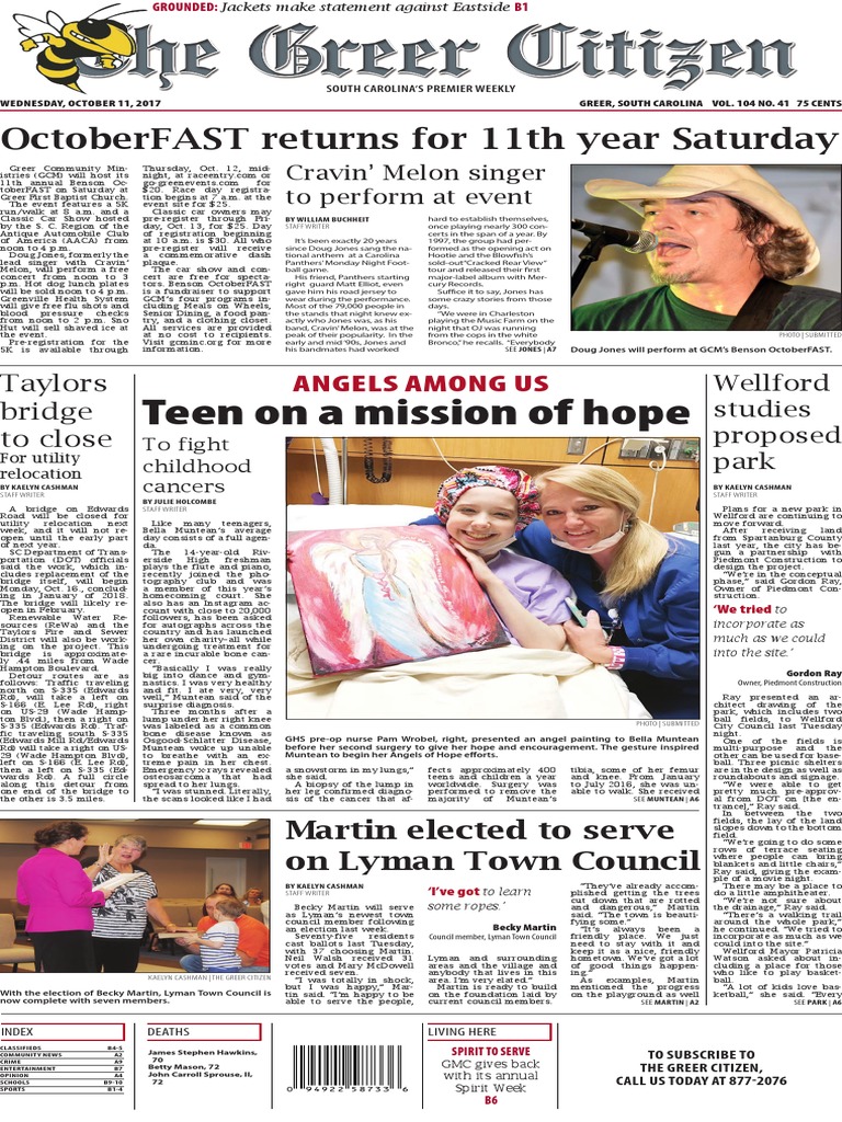 Greer Citizen E-Edition 10.11.17 | PDF