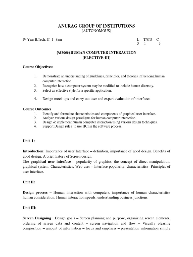 Human Computer Interaction | PDF | Graphical User Interfaces | Human–Computer Interaction