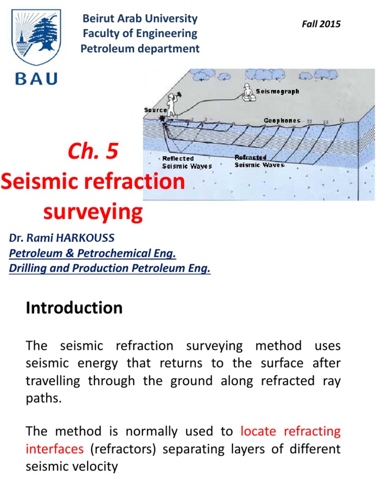 Seismic Refraction PDF | PDF | Refraction | Seismology