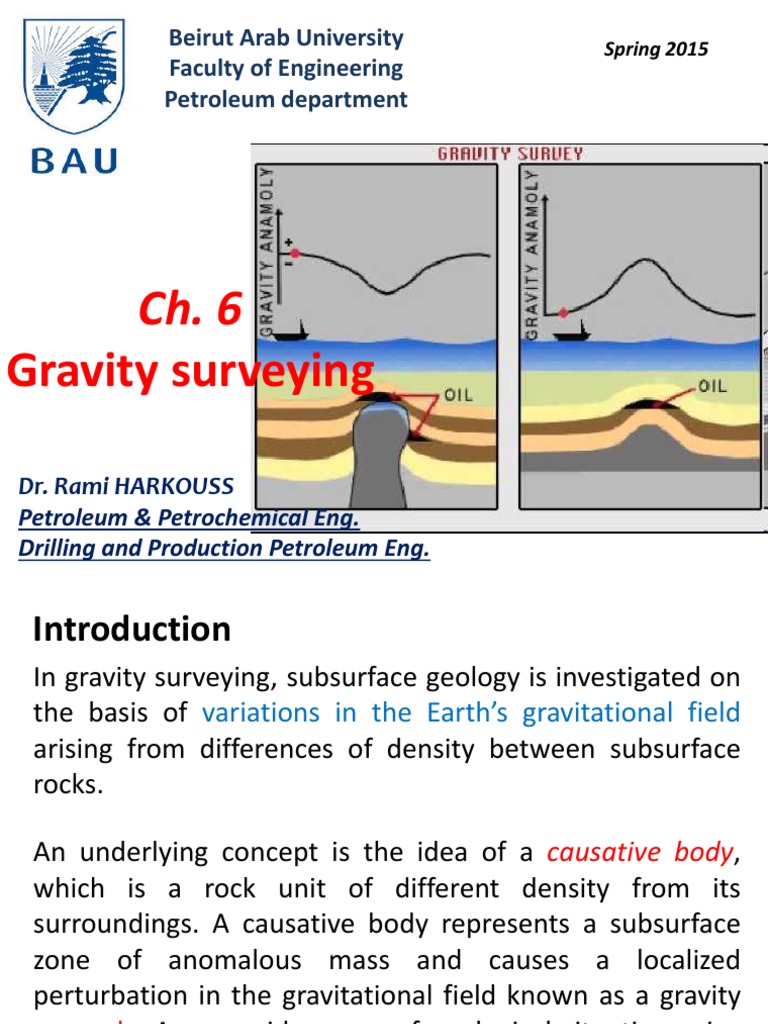 Gravity Surveying PDF | Download Free PDF | Gravity | Mass