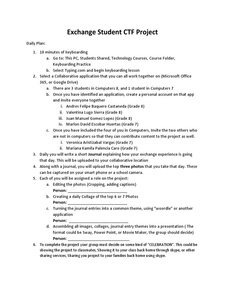 Exchange Student CTF Project | PDF | Computers