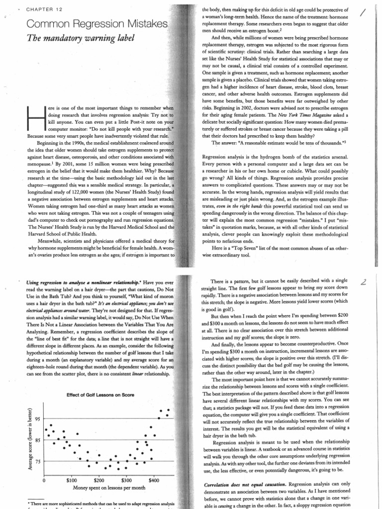 Common Regression Mistakes | PDF | Regression Analysis | Correlation And Dependence
