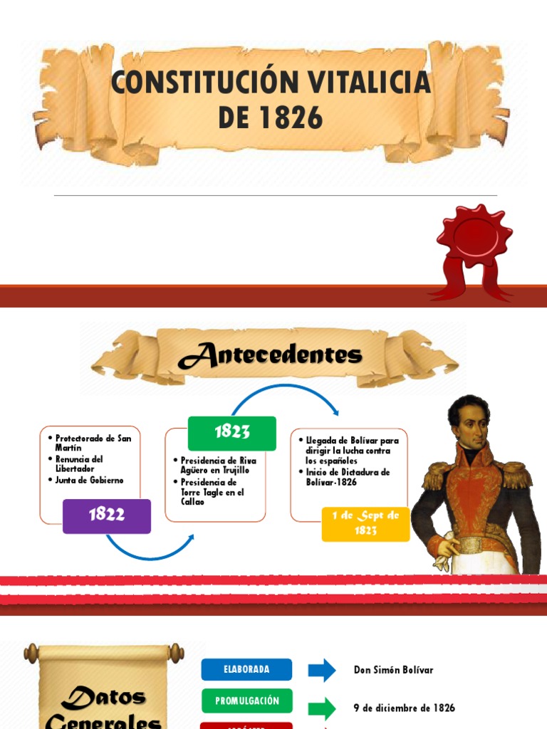 Constitución Vitalicia de 1826 en Bolivia | PDF | Gobierno ...