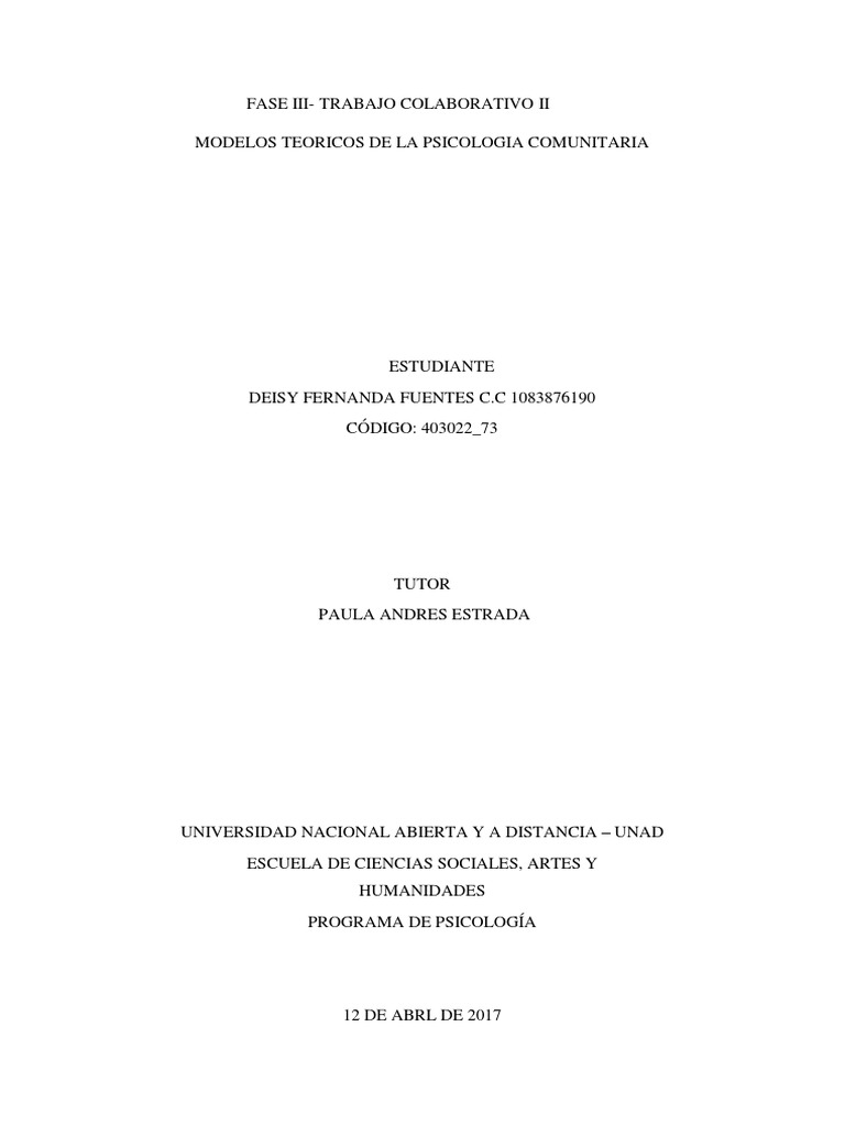 Fase III - Trabajo Colaborativo 2 - Caso Yabita | PDF | Comunidad ...