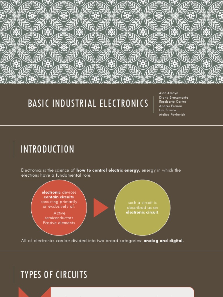 Basics of Industrial Electronics Explained | PDF | Semiconductors ...