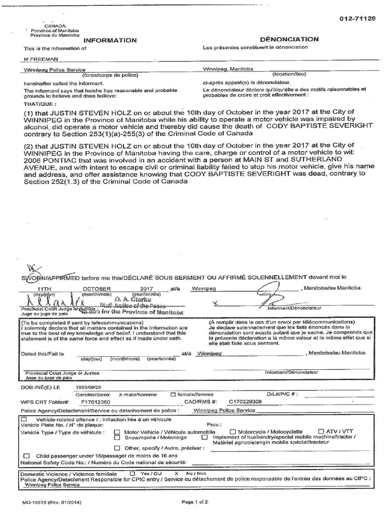 Justin Holz Court Record | PDF