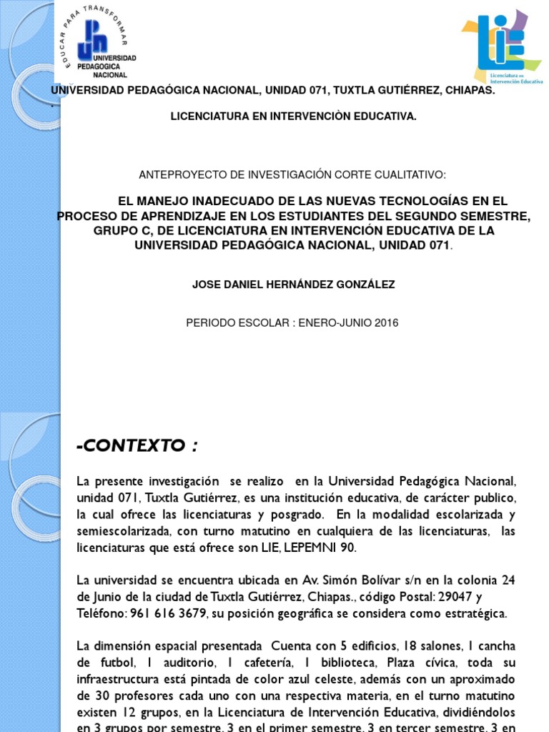 1-Jose Daniel 6 A Terminado Anteproyecto de Investigación Corte Cualitativo | PDF | Tecnología ...