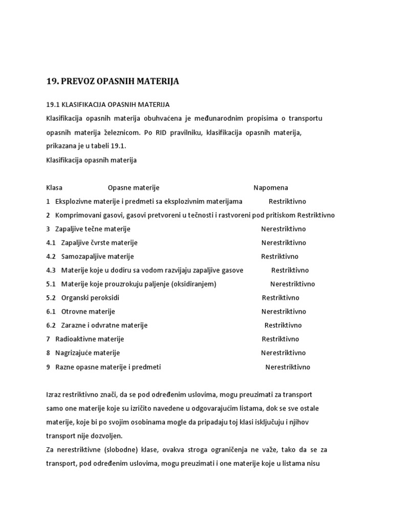 Opasne Materije | PDF