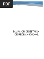 Ecuacion de Estado Redlich - Kwong | PDF