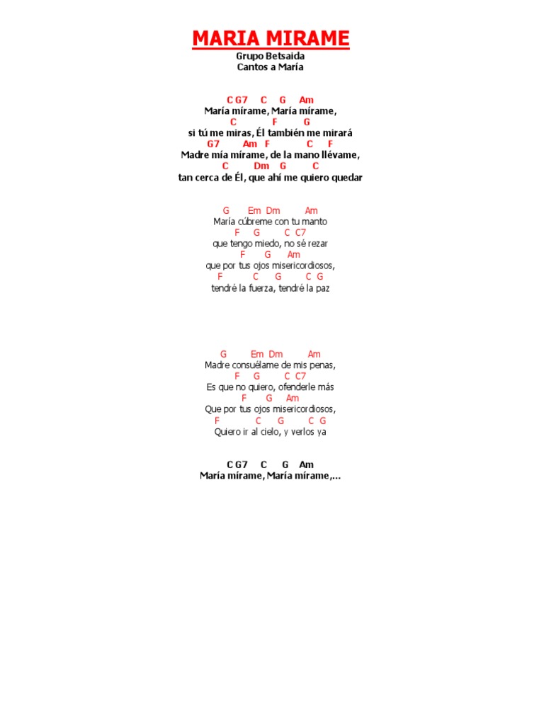 Cantos A María | PDF | María, madre de Jesús | Religión y creencia