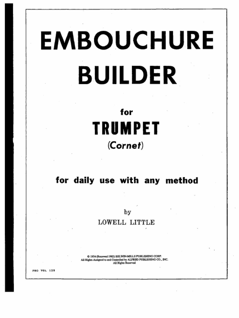 Embouchure Builder Lowell Little PDF | PDF